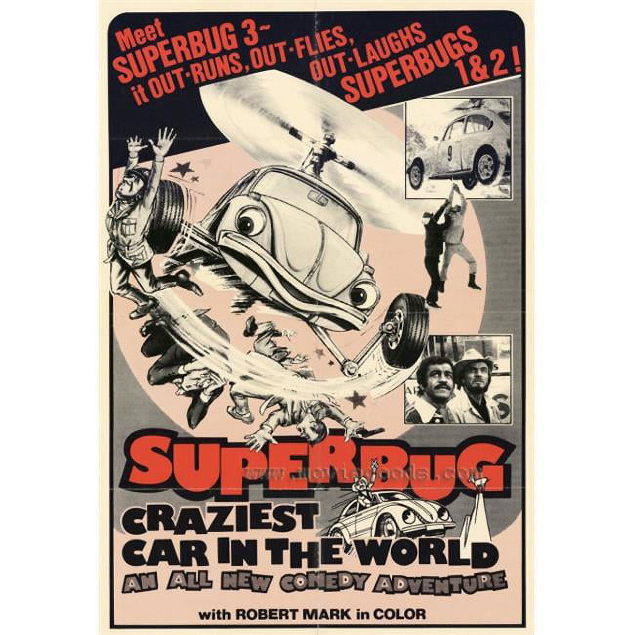Superbug Craziest Car in World Movie Poster - 27 x 40 in. - Walmart.com