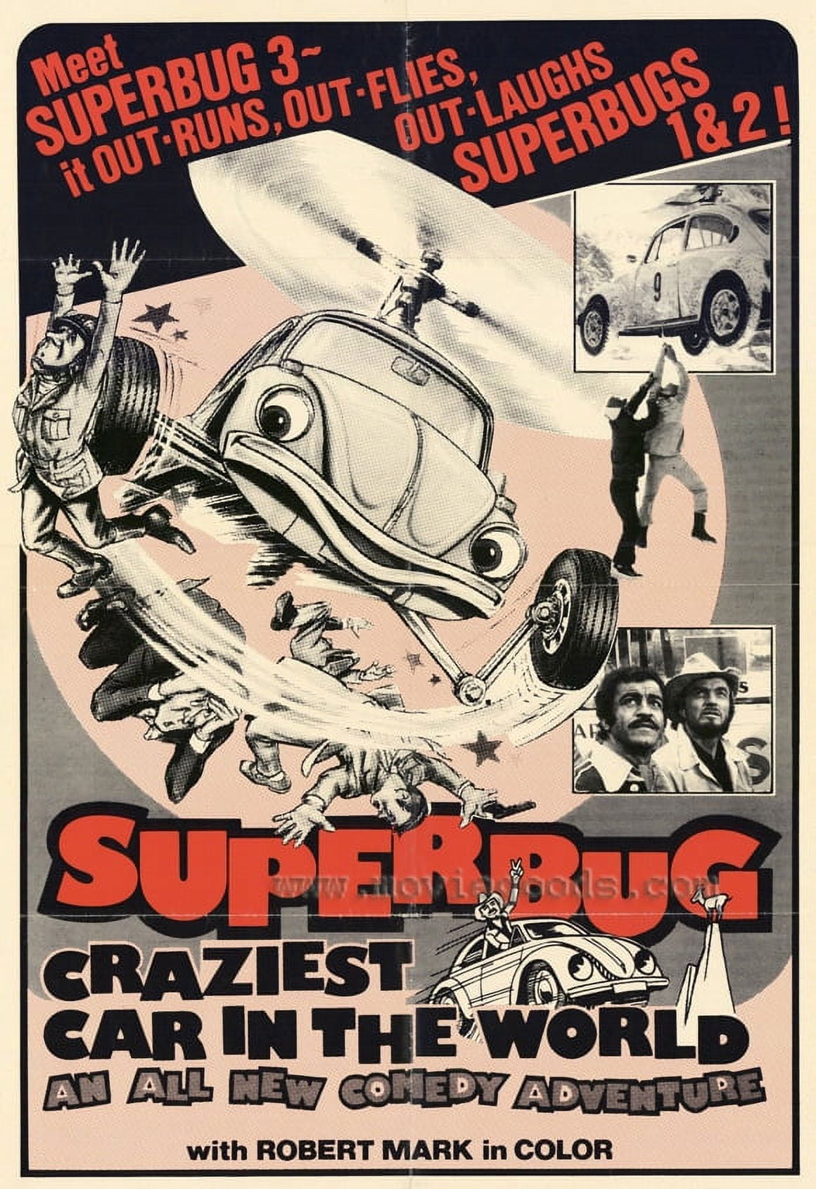 Superbug Craziest Car in World - movie POSTER (Style A) (27" x 40 ...