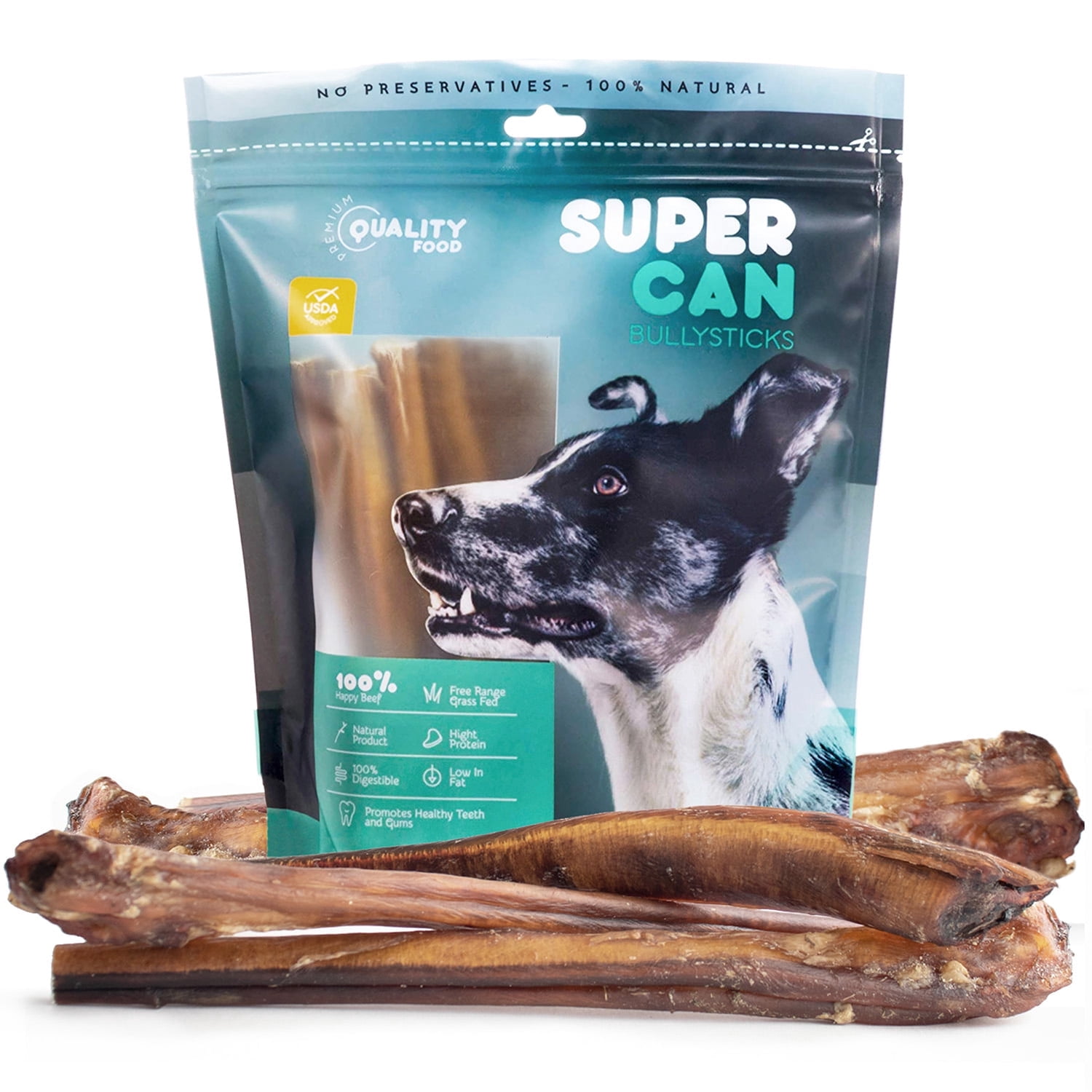Supercan Bully Sticks, 12-inch Mega Monster Bully Sticks for Large Dogs ...