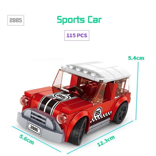 Supercar Building Blocks MOC Speed City Car Champion Racer Classic ...