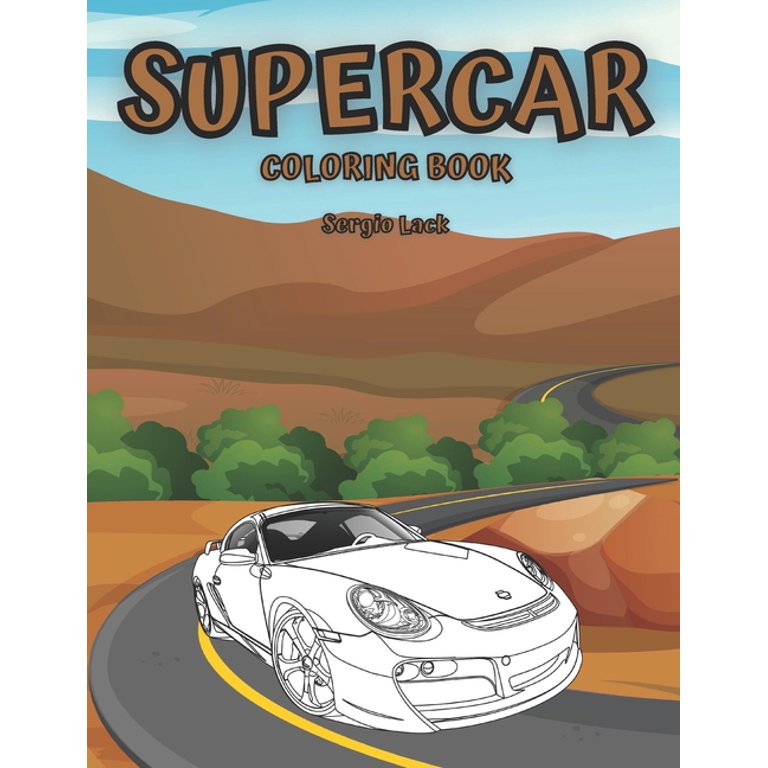 luxury car coloring book