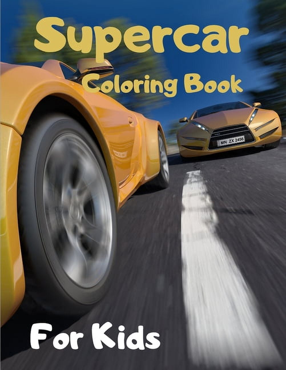 Supercar Coloring Book For Kids: Speed Race Car for kids Amazing ...