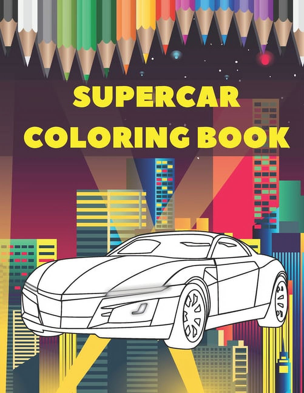 Supercar Coloring Book: Luxury Collection Of Sport And Fast Cars Design ...