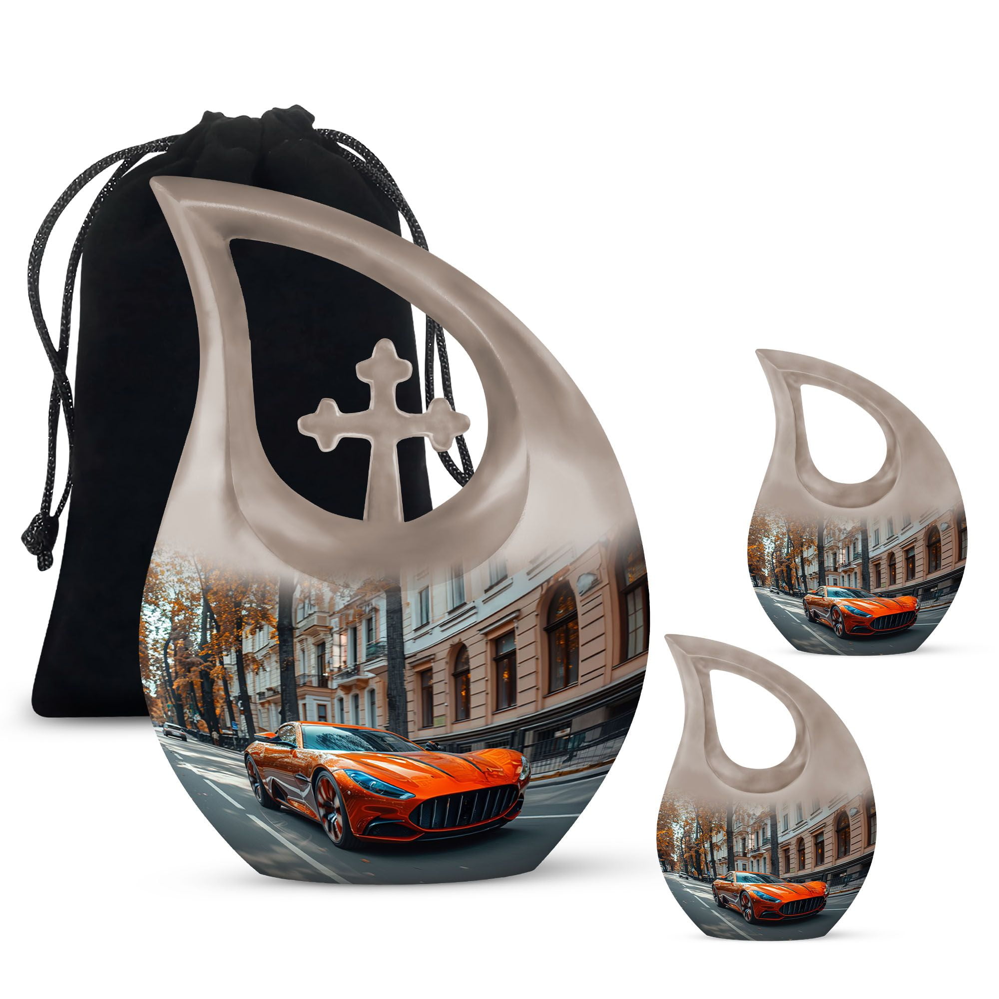 Supercar Cruises Down Leafy Urban Urn - Cremation Urn For Adults - Urn ...