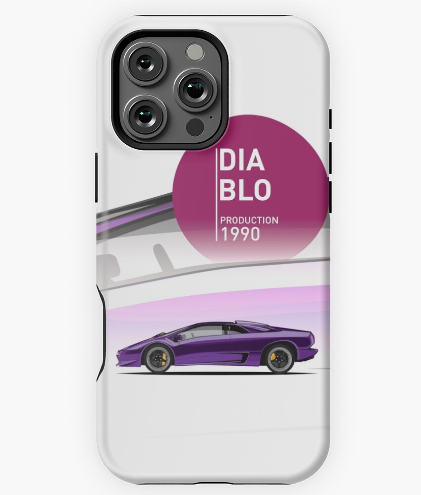 Supercar Diablo 1990 Vintage M1869 Phone Case for iPhone 17 16 15 14 13 ...