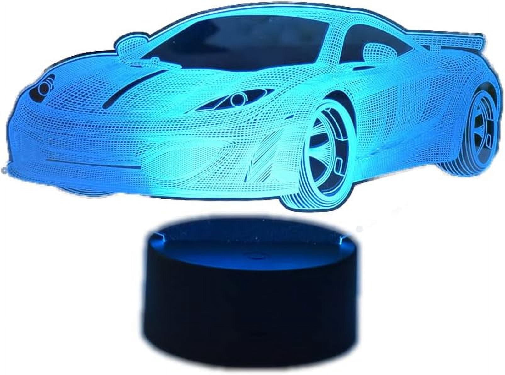 Supercar Model Night Light 3D Illusion Night Light LED Table Lamp Touch ...