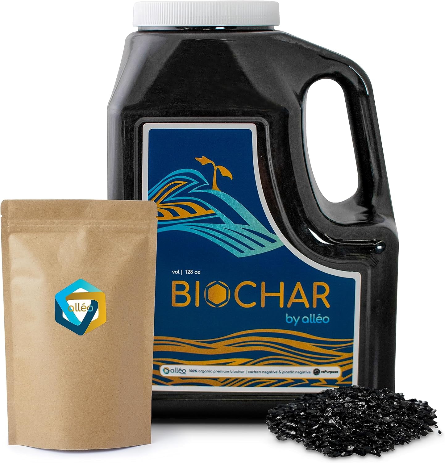 Superchar - Premium Charcoal Soil Amendment - 128oz & 24oz High-Yield ...