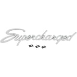 Speedway Motors Supercharged Script Emblem Triple Chrome Plated ...