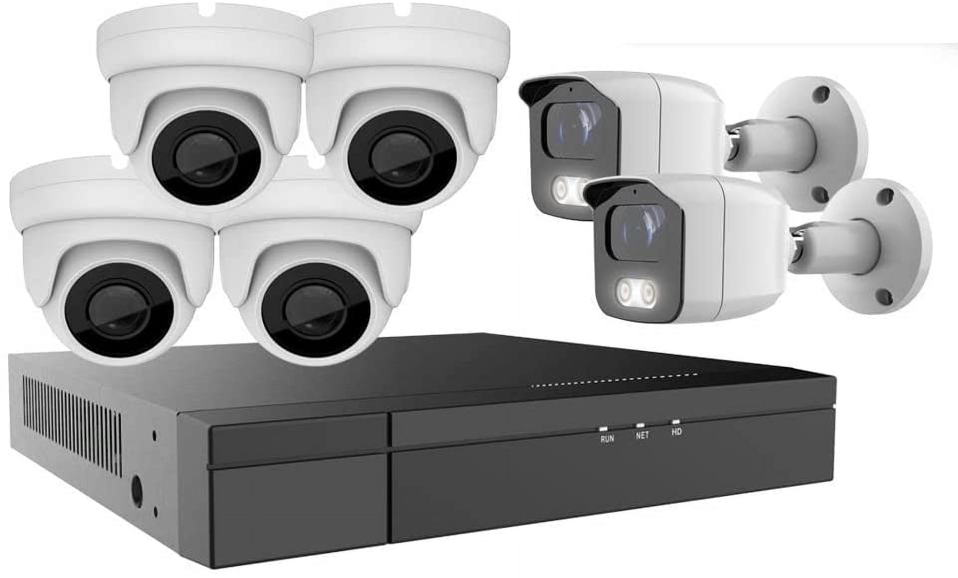 Supercircuits 6 Camera 2MP Dome/Bullet HD-TVI System with 8 Channel DVR ...