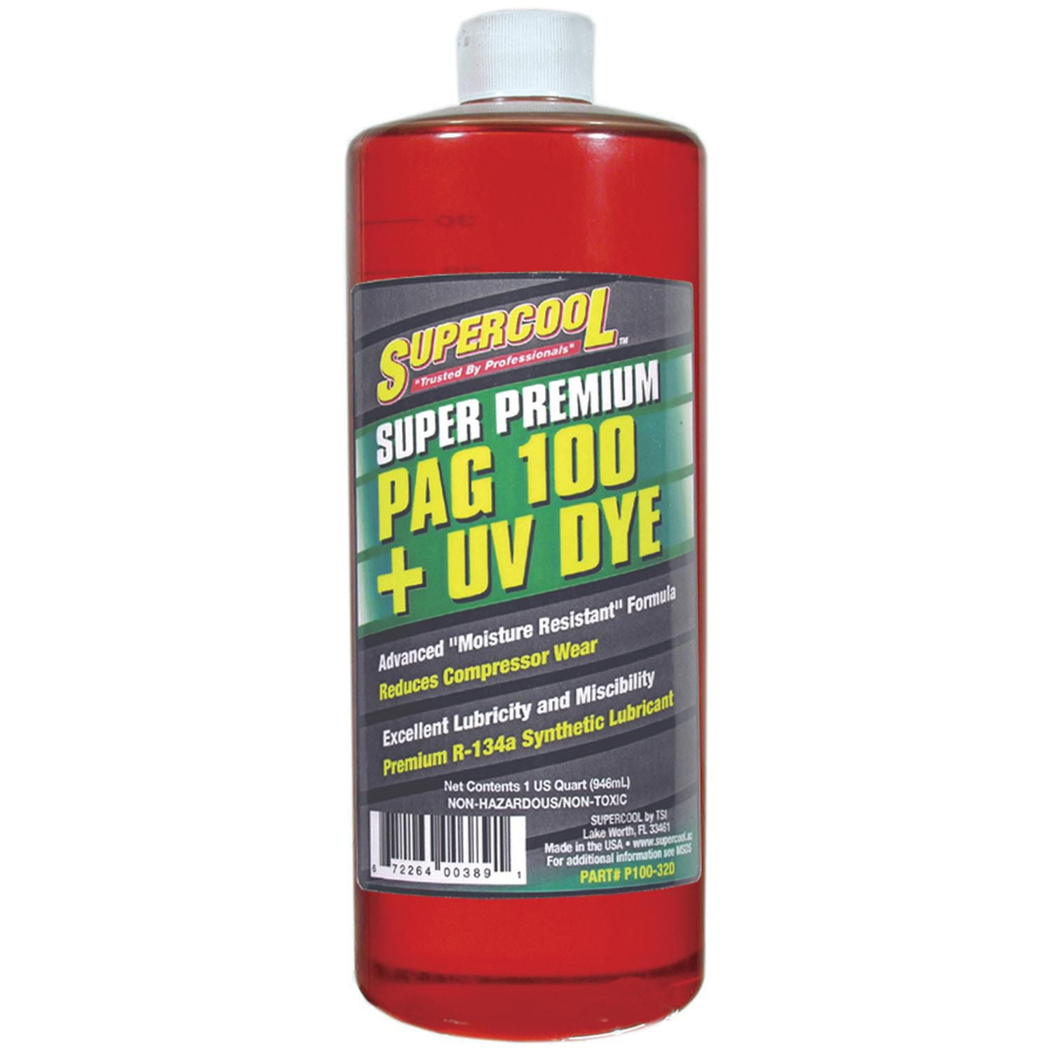 Supercool A/C Comp Lube,UV Dye,32 Oz,Flsh Pnt 450F P100-32D - Walmart.com