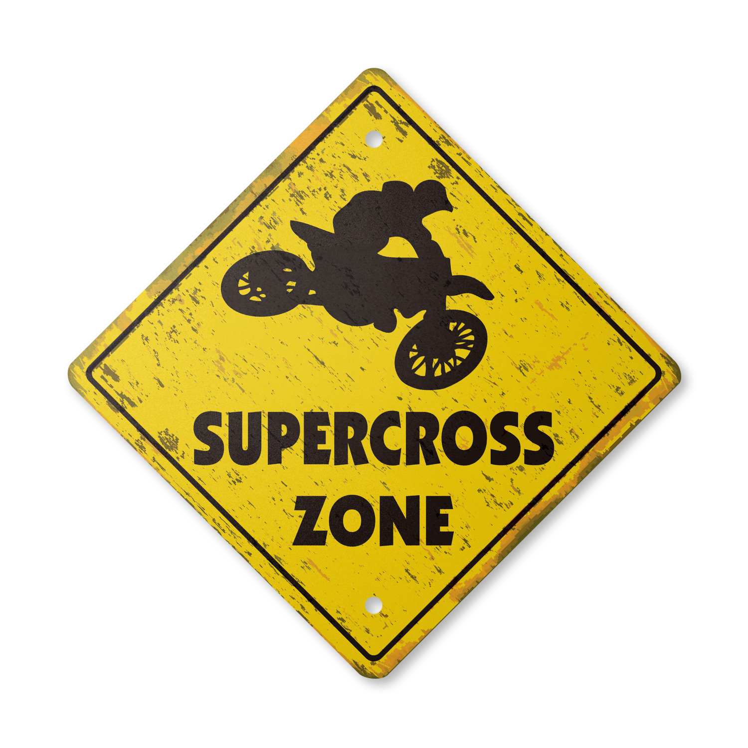 Supercross Vintage Crossing Sign Zone Xing | Indoor/Outdoor Plastic ...