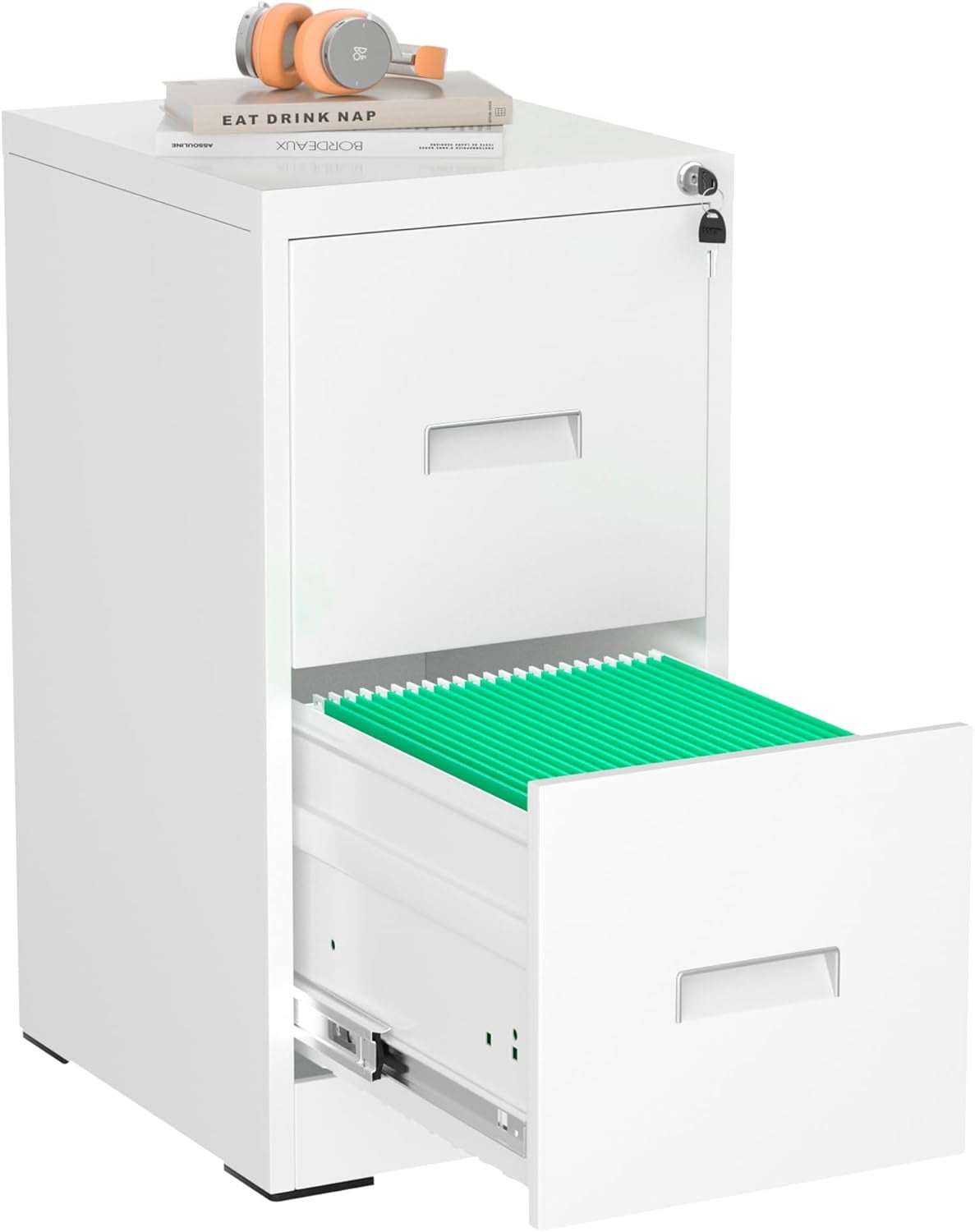 Superday 2 Drawer File Cabinets, 18” D Vertical File Cabinet with Lock ...