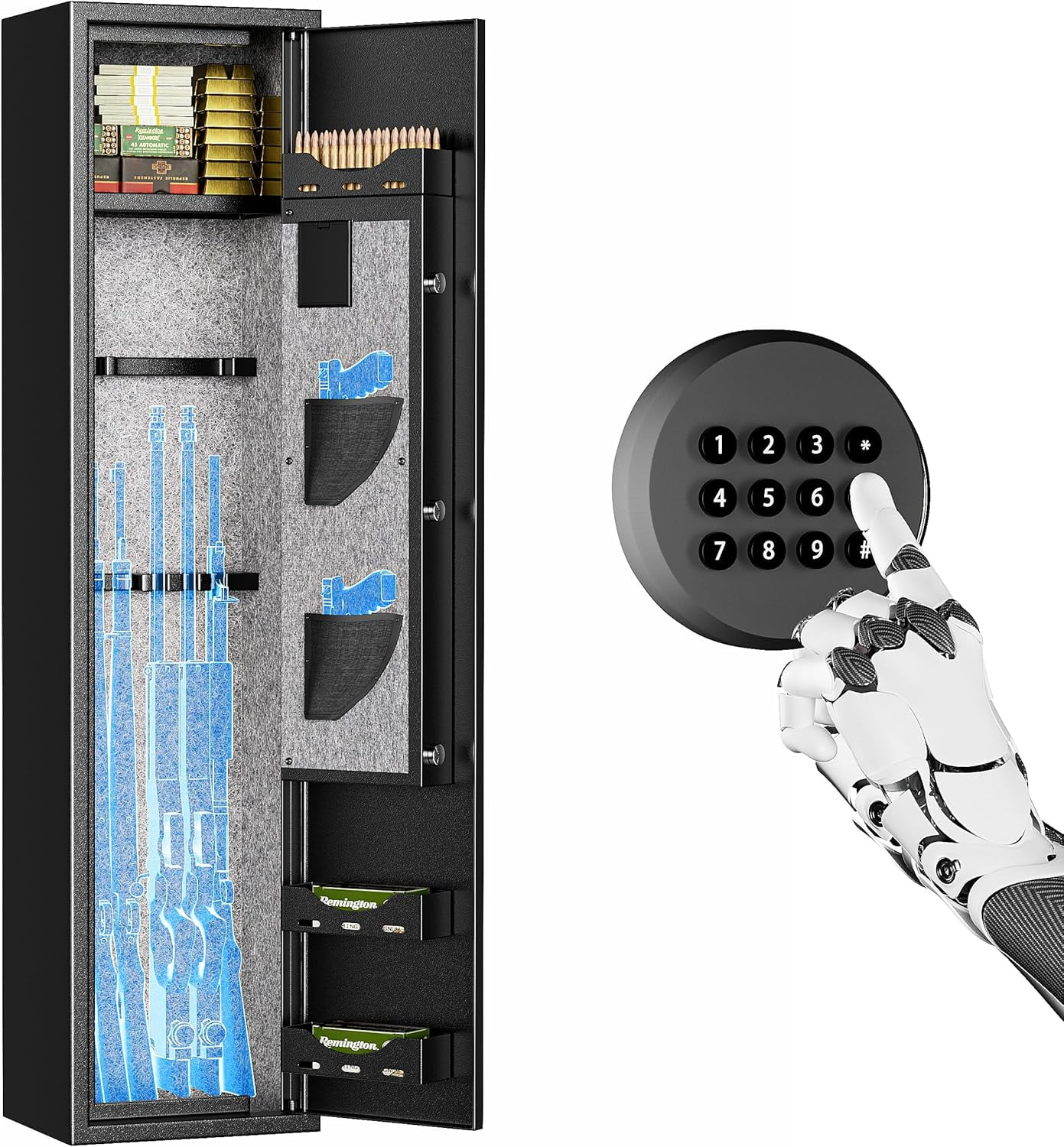 Superday 3-5 Gun Safe, Quick Access Large Gun Safe for Rifles and ...