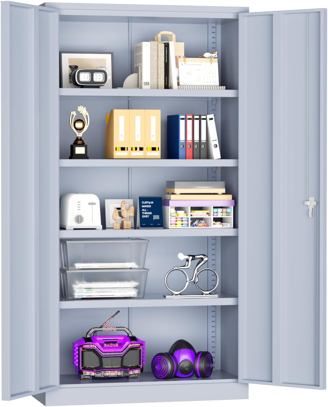 Superday Metal Storage Cabinets, 71" Storage Cabinet with Locking Door ...