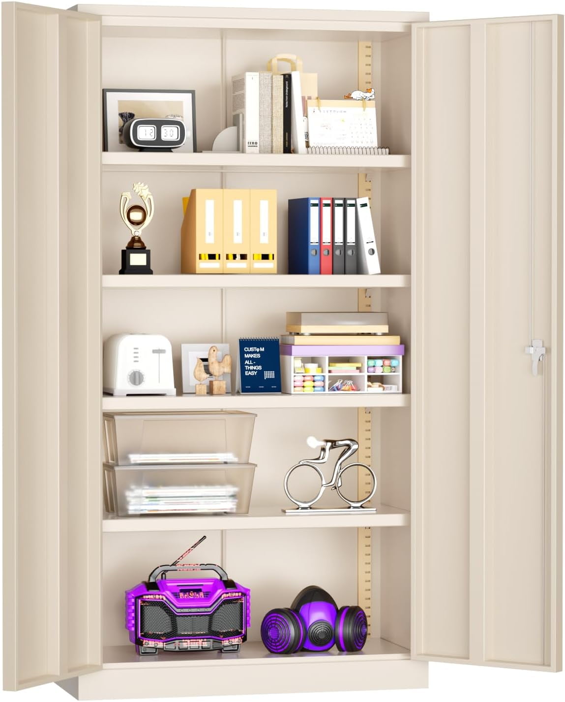 Superday Metal Storage Cabinets, 71" Storage Cabinet with Locking Door ...