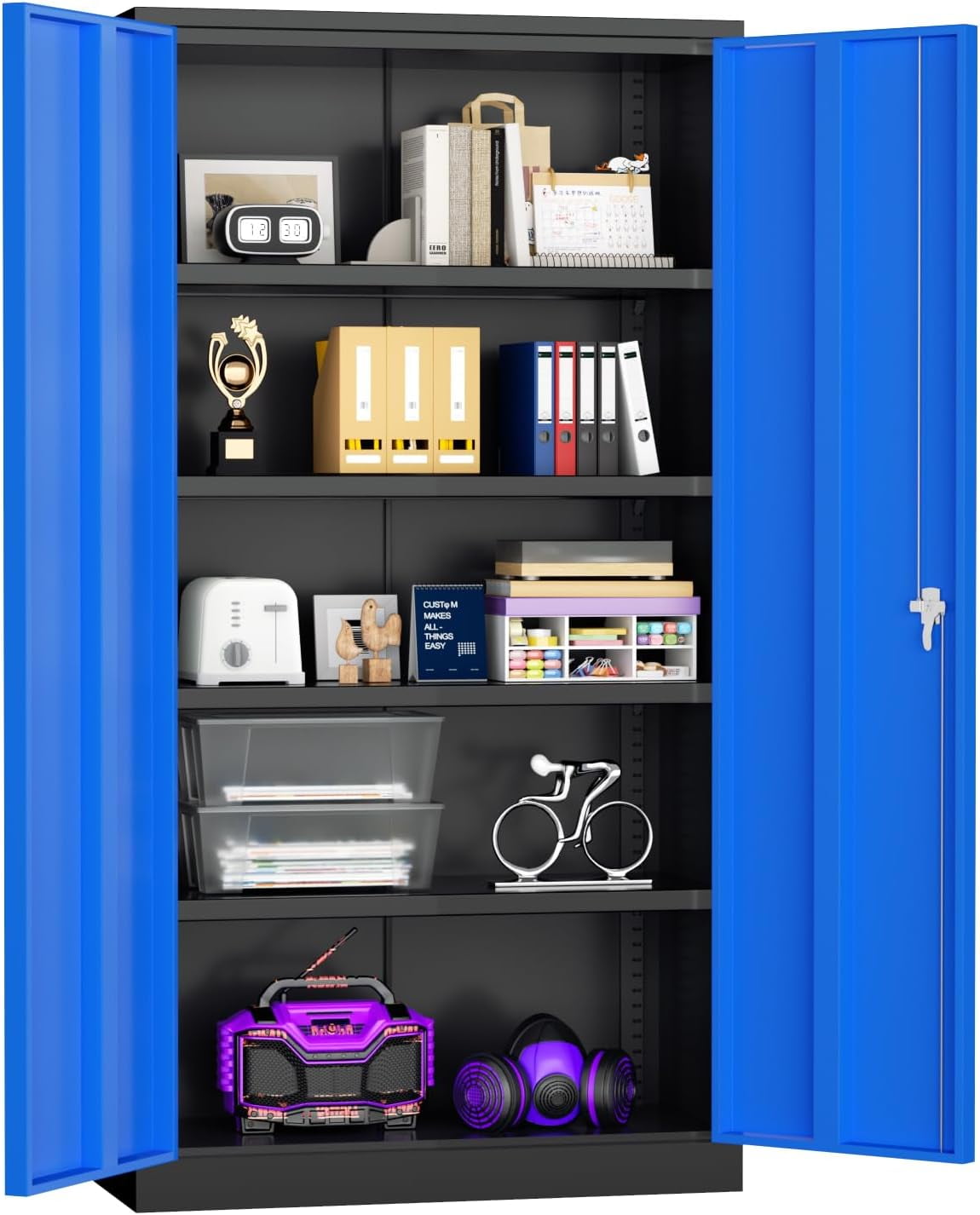 Superday Metal Storage Cabinets, 72" Storage Cabinet with Locking Door ...