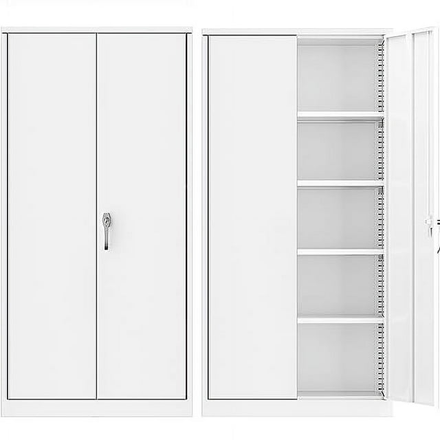 Superday Metal Storage Cabinets, 72" Storage Cabinet with Locking Door ...