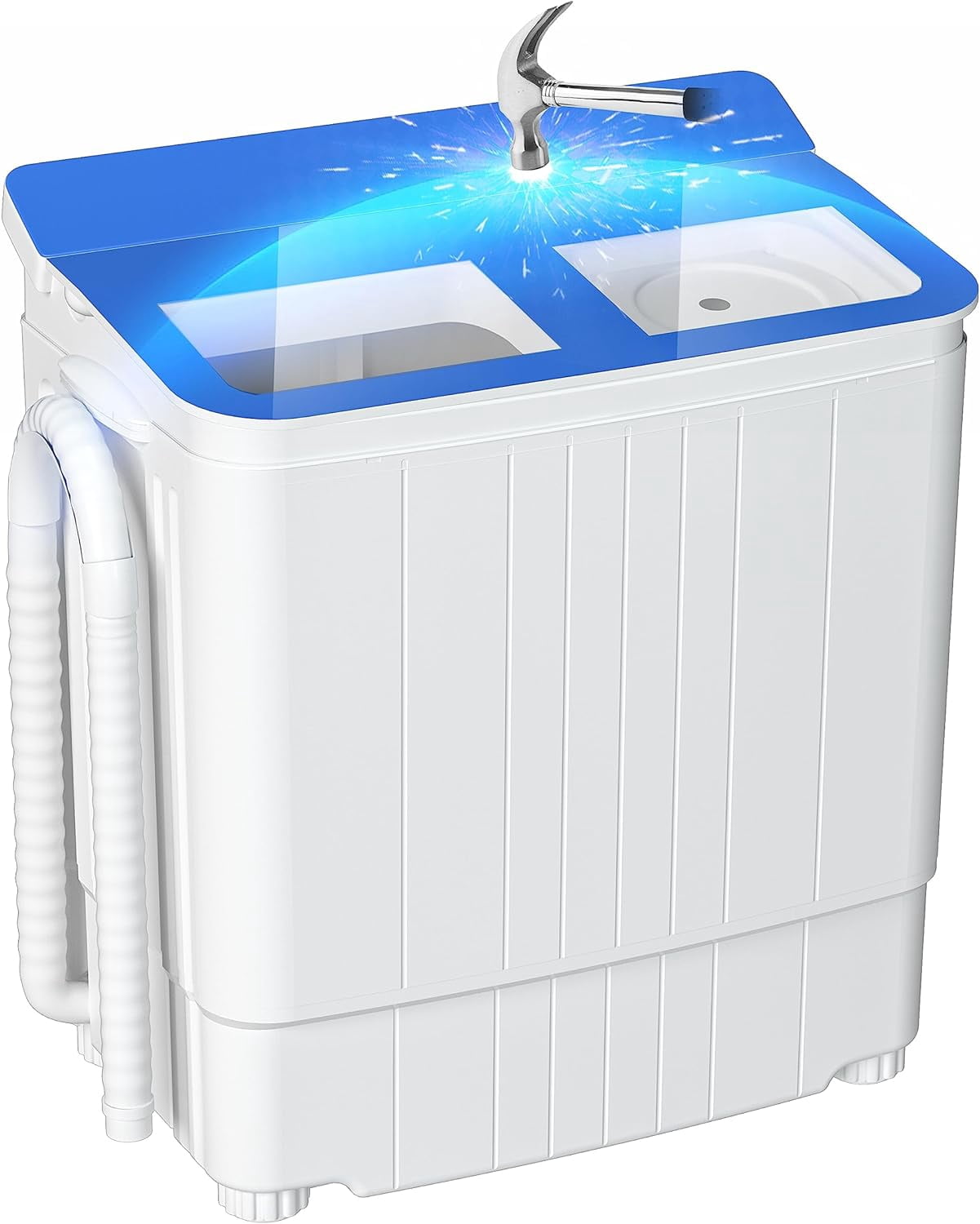 Superday Protable Washer and Dryer, 17.6LBS Small Washing Machine and ...