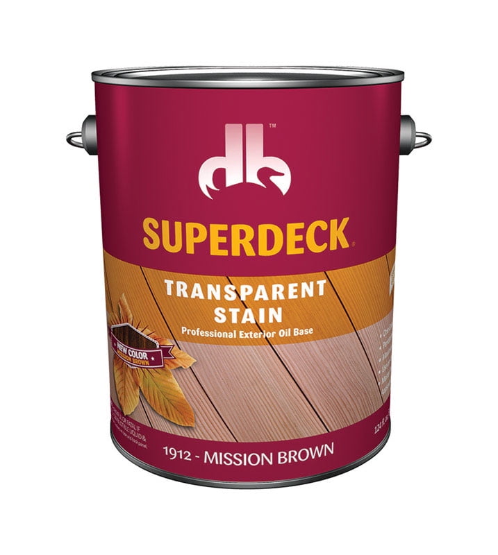 Superdeck Transparent Satin Mission Brown Oil-Based Wood Stain 1 gal ...