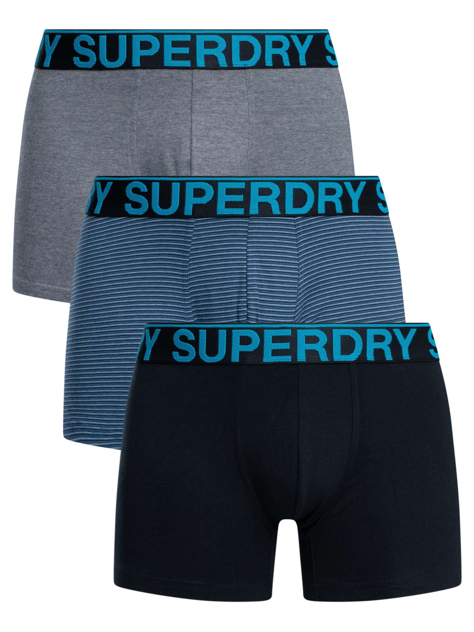 Superdry 3 Pack Organic Cotton Boxer Briefs, Blue - Walmart.com