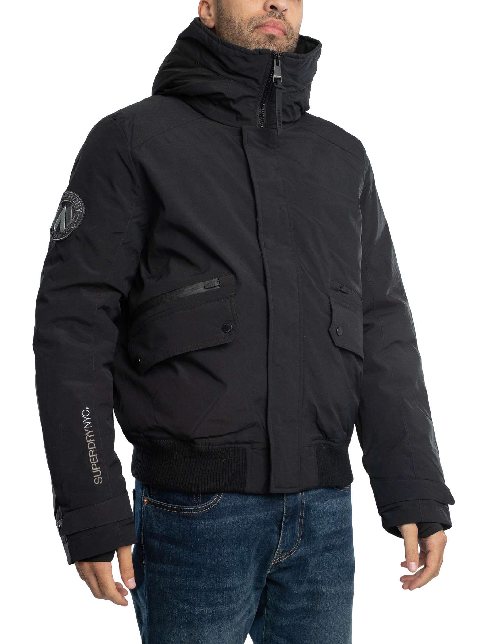 Superdry City Padded Bomber Jacket, Black - Walmart.com