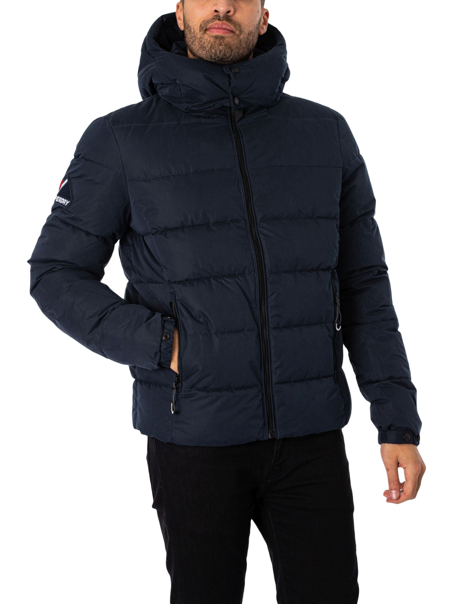 Superdry Code Microfibre Mountain Puffer Jacket, Blue - Walmart.com