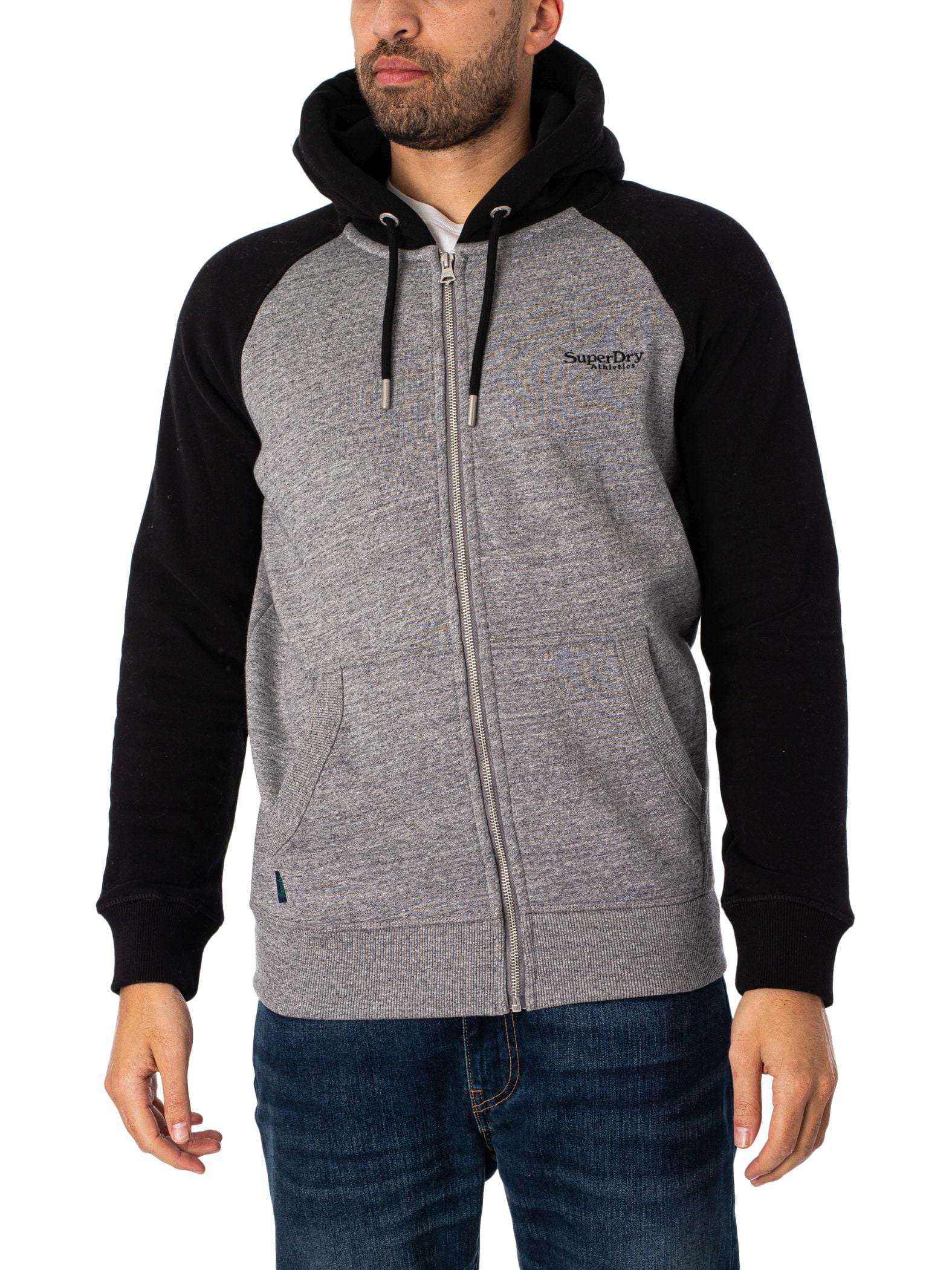Superdry Essential Baseball Zip Hoodie, Grey - Walmart.com