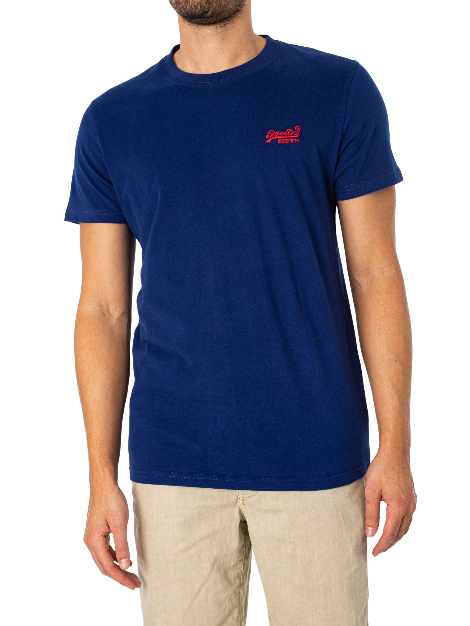 Superdry Essential Logo T-Shirt, Blue - Walmart.com