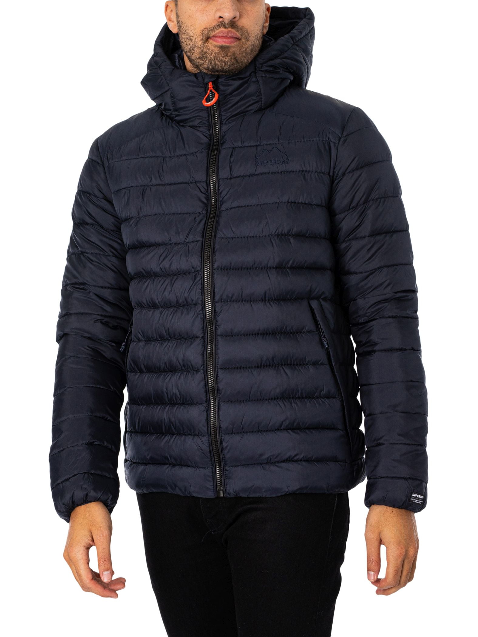 Superdry Hooded Fuji Sport Padded Jacket, Blue - Walmart.com