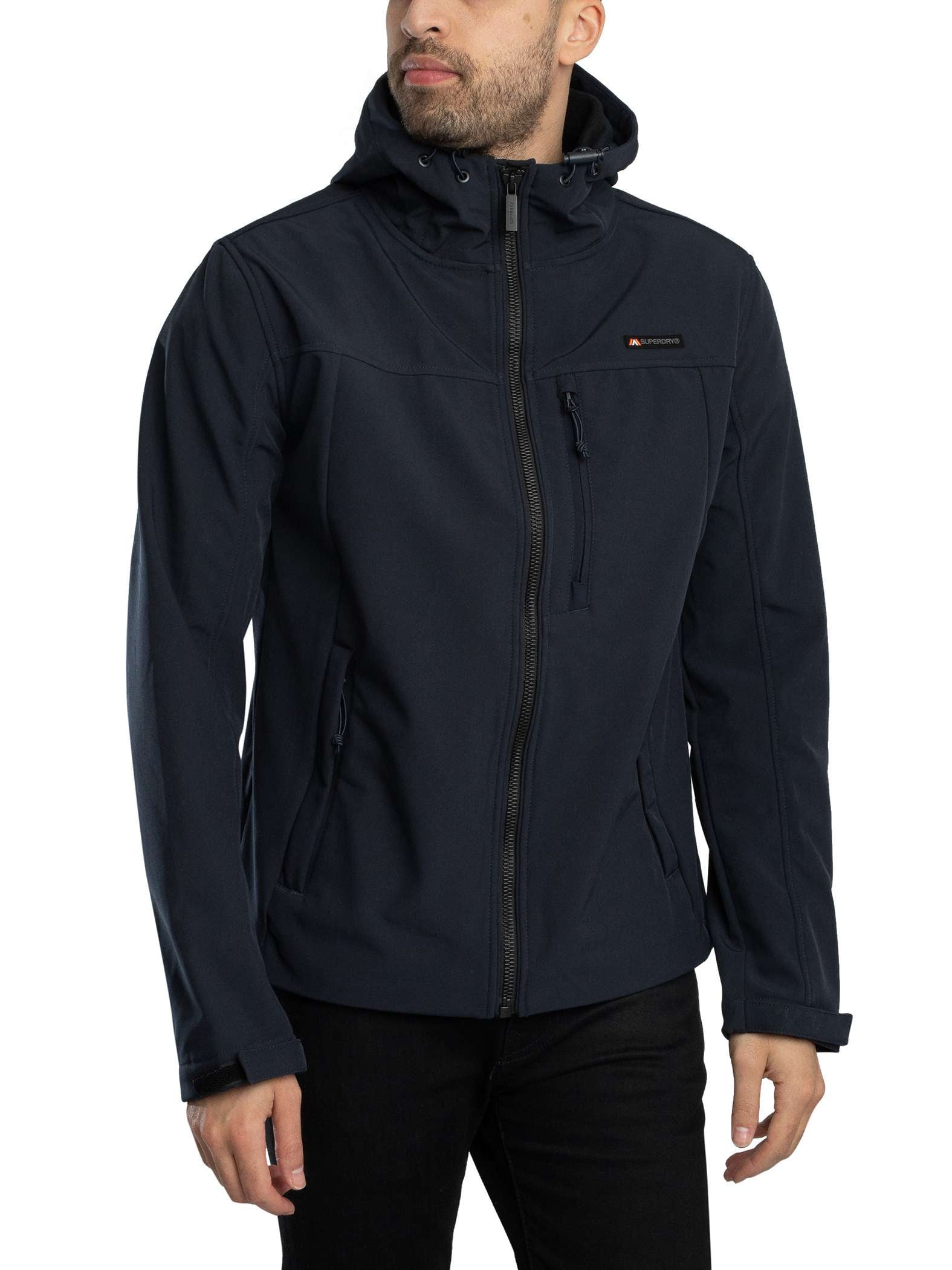 Superdry Hooded Soft Shell Trekker Jacket, Blue - Walmart.com