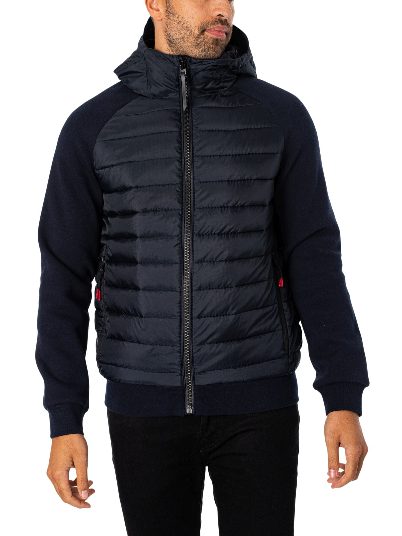 Superdry Hooded Storm Hybrid Padded Jacket, Blue - Walmart.com
