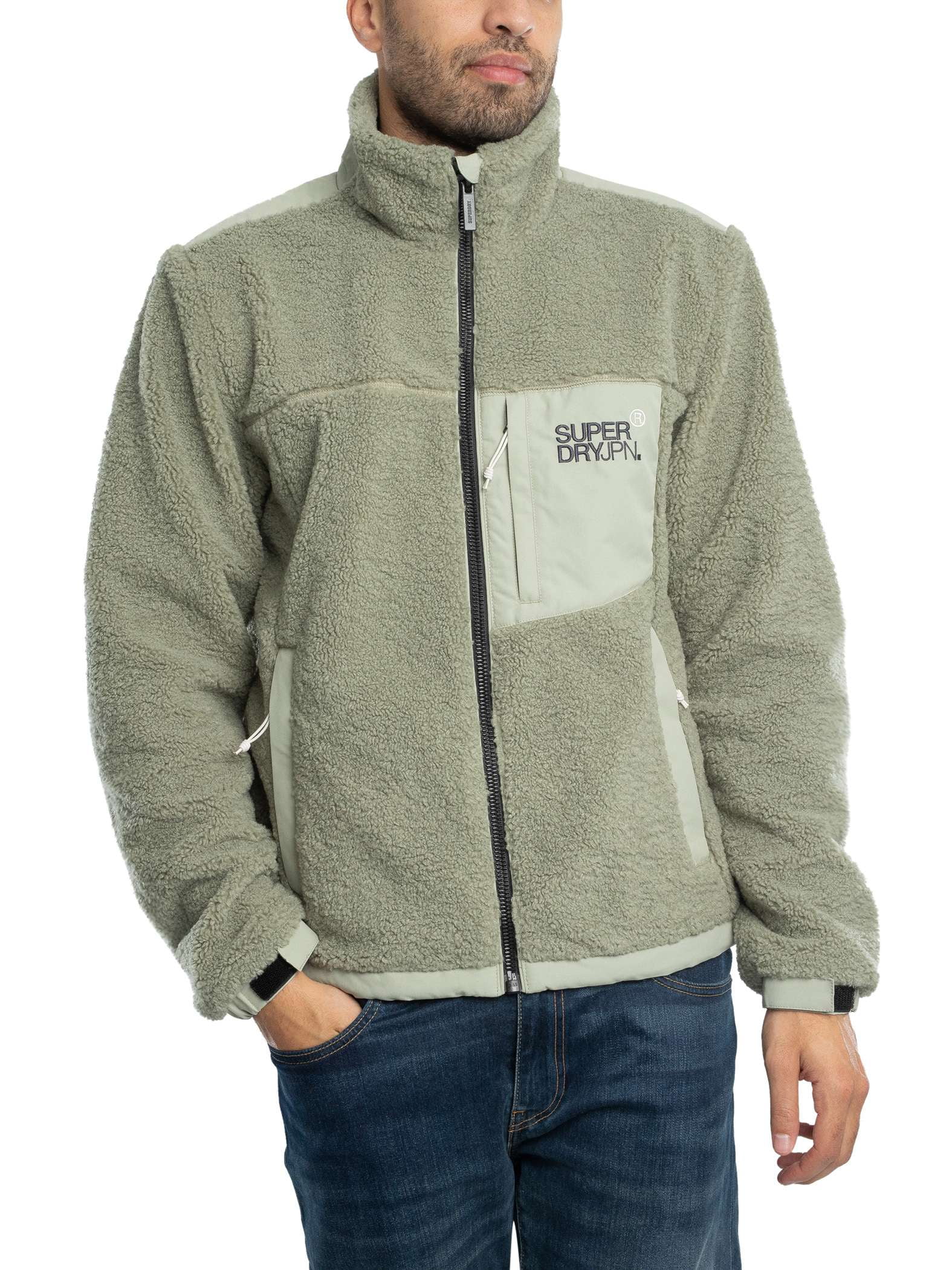 Superdry Relaxed Fleece Trekker Jacket, Green - Walmart.com