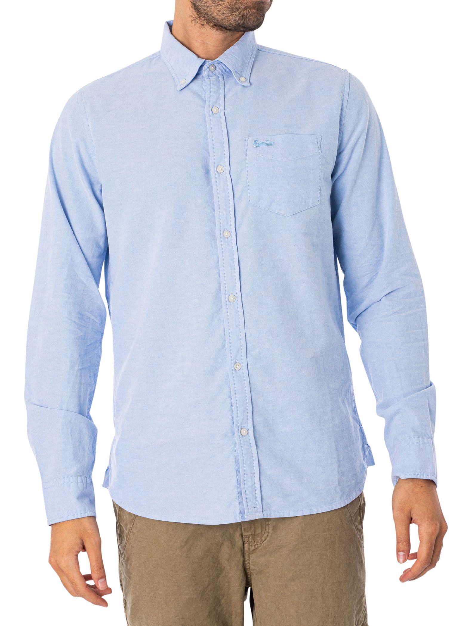 Superdry Vintage Washed Oxford Shirt, Blue - Walmart.com