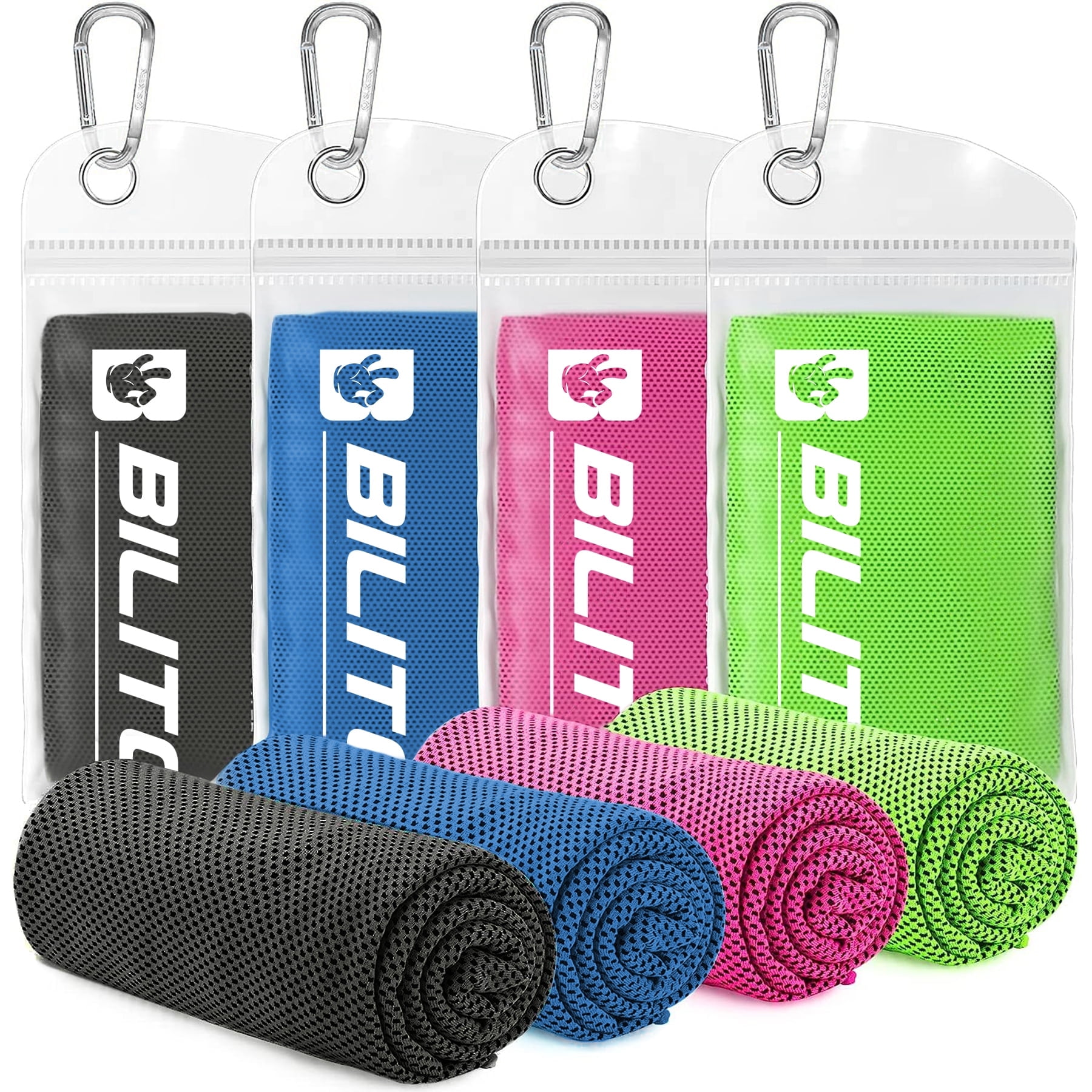 Superfiber Ice Towel Neck Cooling Towels (4-Pack) – Reusable Cooling ...