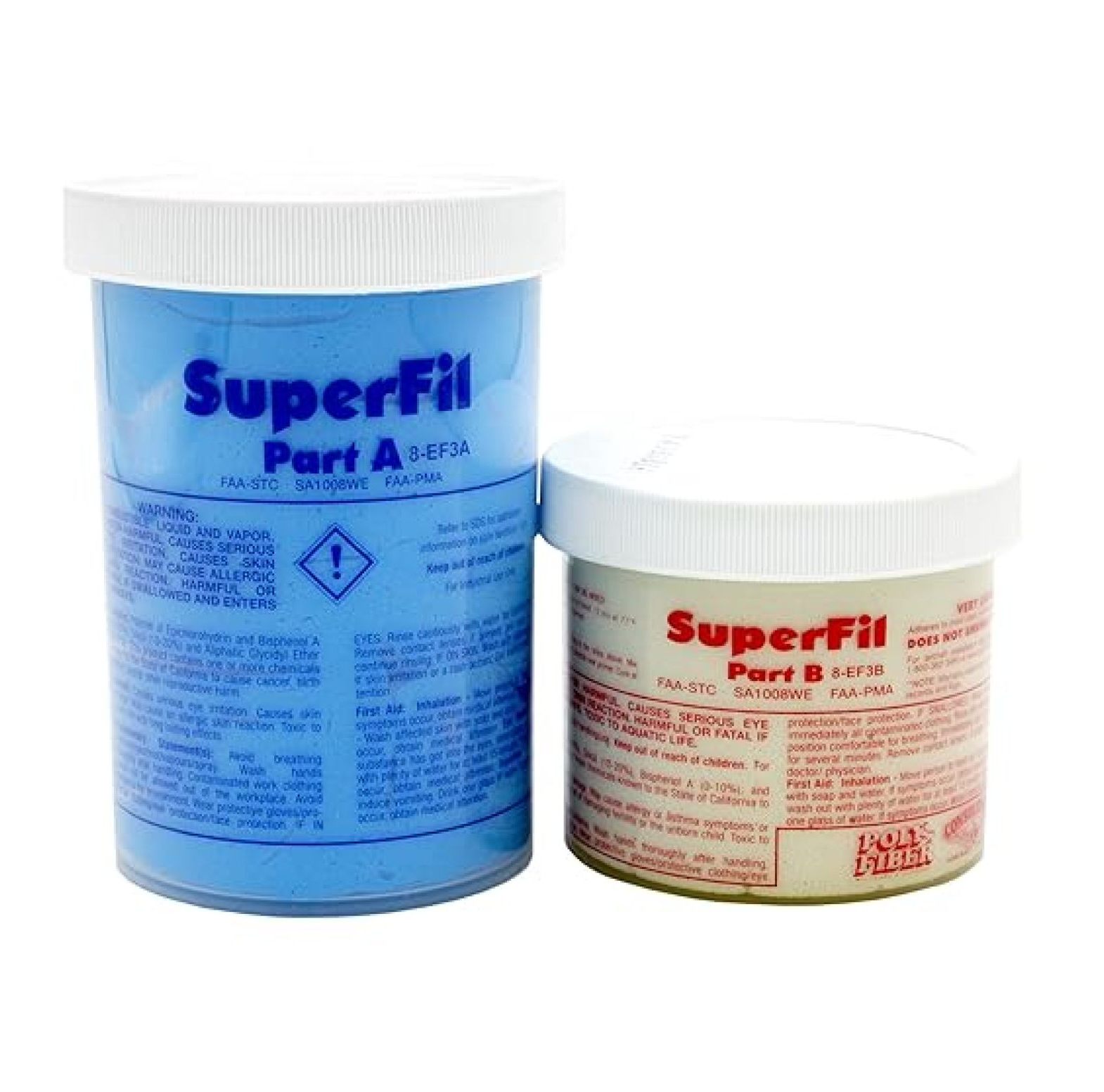 Superfil Epoxy Filler, 1 Qt Kit, 2:1 Epoxy Based Filler, Light Blue ...