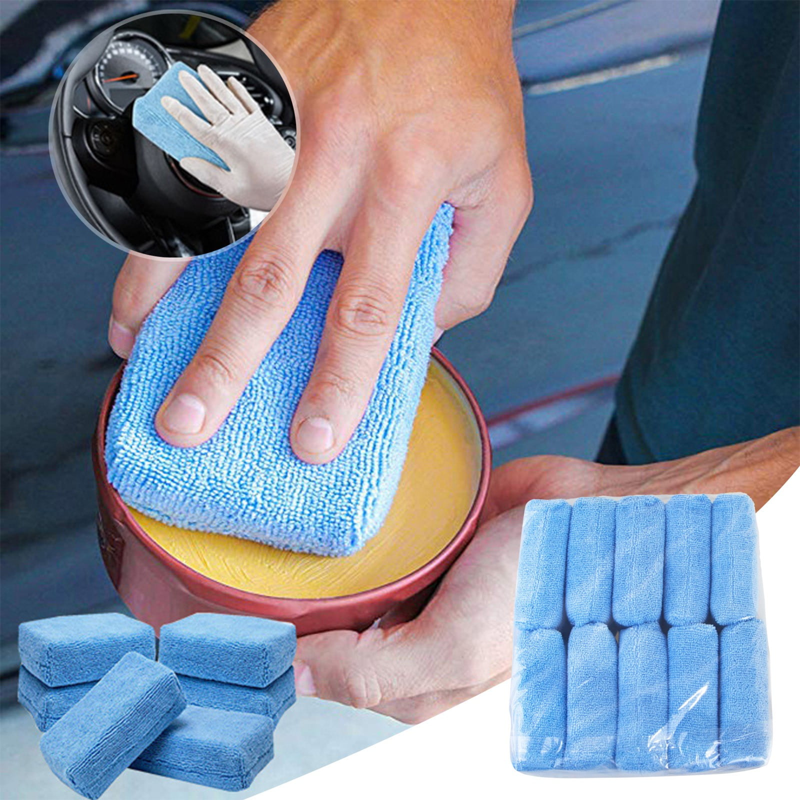 Superfine Fiber Car Waxing and Polishing Sponge Blocks | Rectangle ...