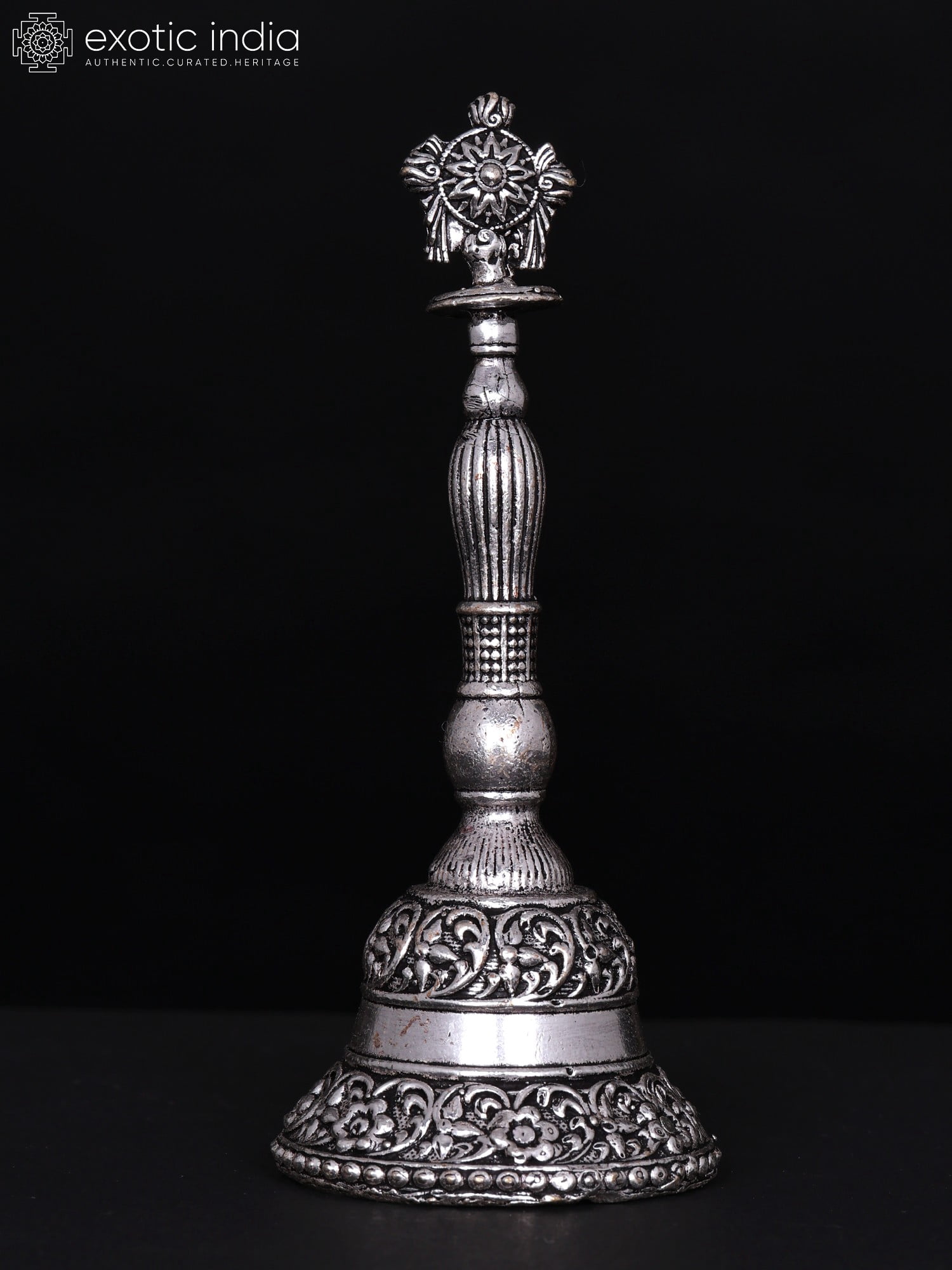 Superfine Vaishnava Chakra Bell Brass with Silver Plating - Multiple ...