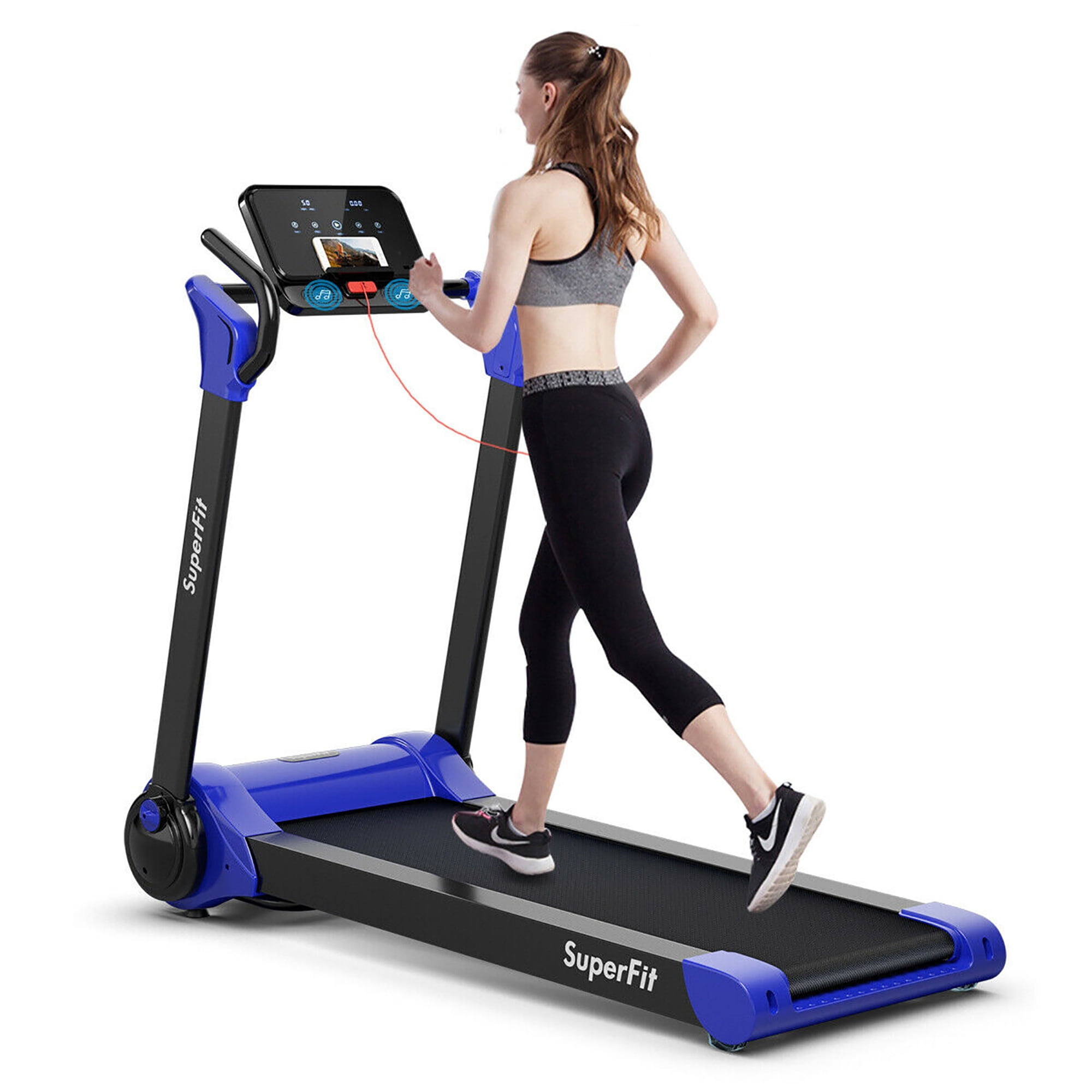 Superfit 2.25HP Compact Foldable Electric Treadmill with Speaker ...