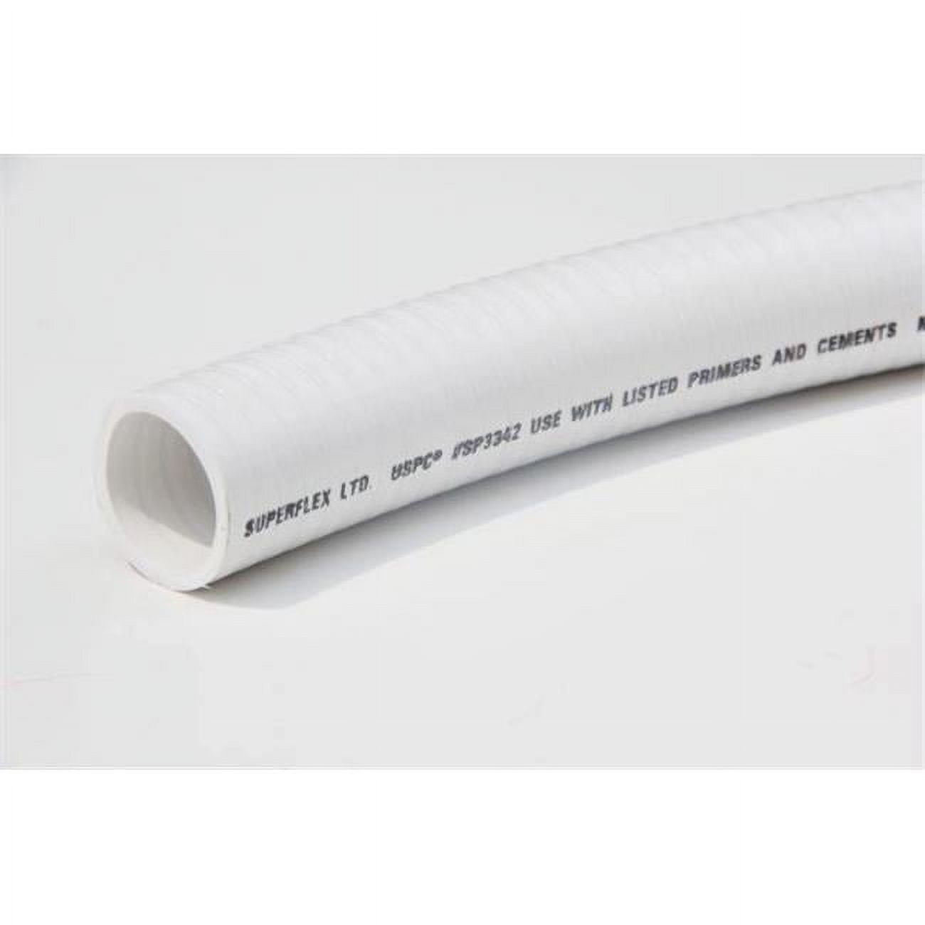 Superflex S-100-50WH 1 in. x 50 ft. 100-50WH Schedule 40 Flexible PVC ...
