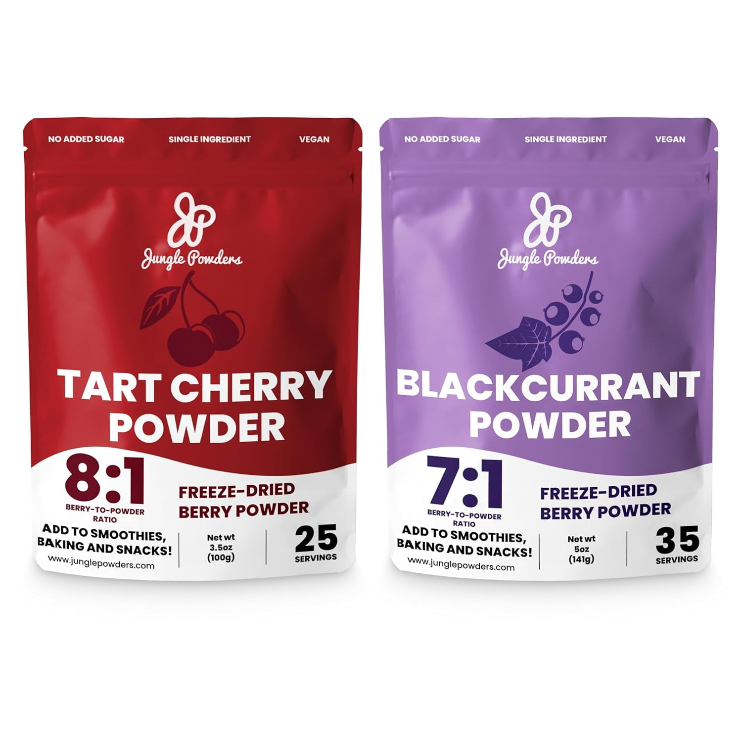 Superfood Bundle: Freeze-Dried 3.5oz Tart Cherry & 5oz Black Currant ...
