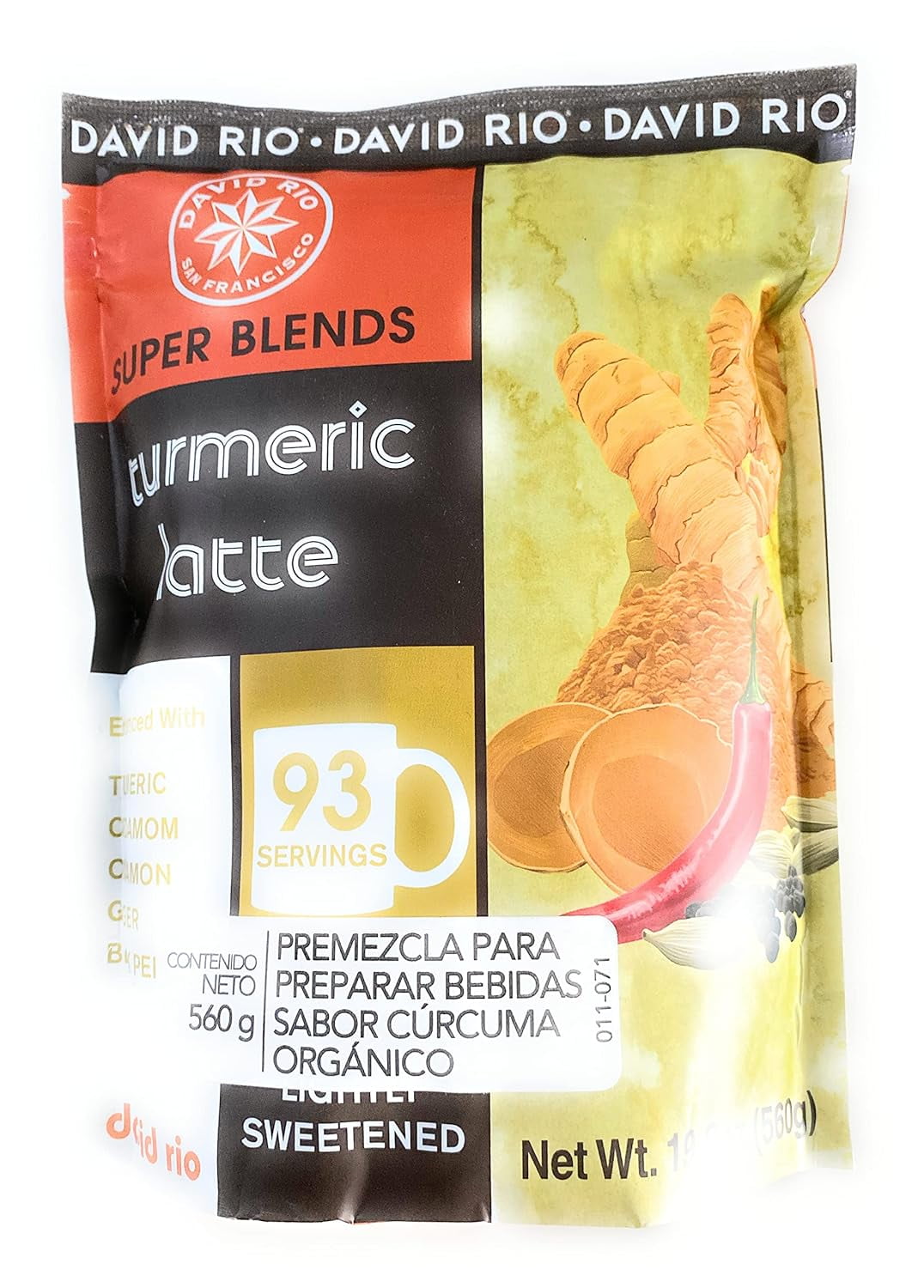 Superfood Organic Super Blends Turmeric Chai Latte Mix, Gluten Free ...