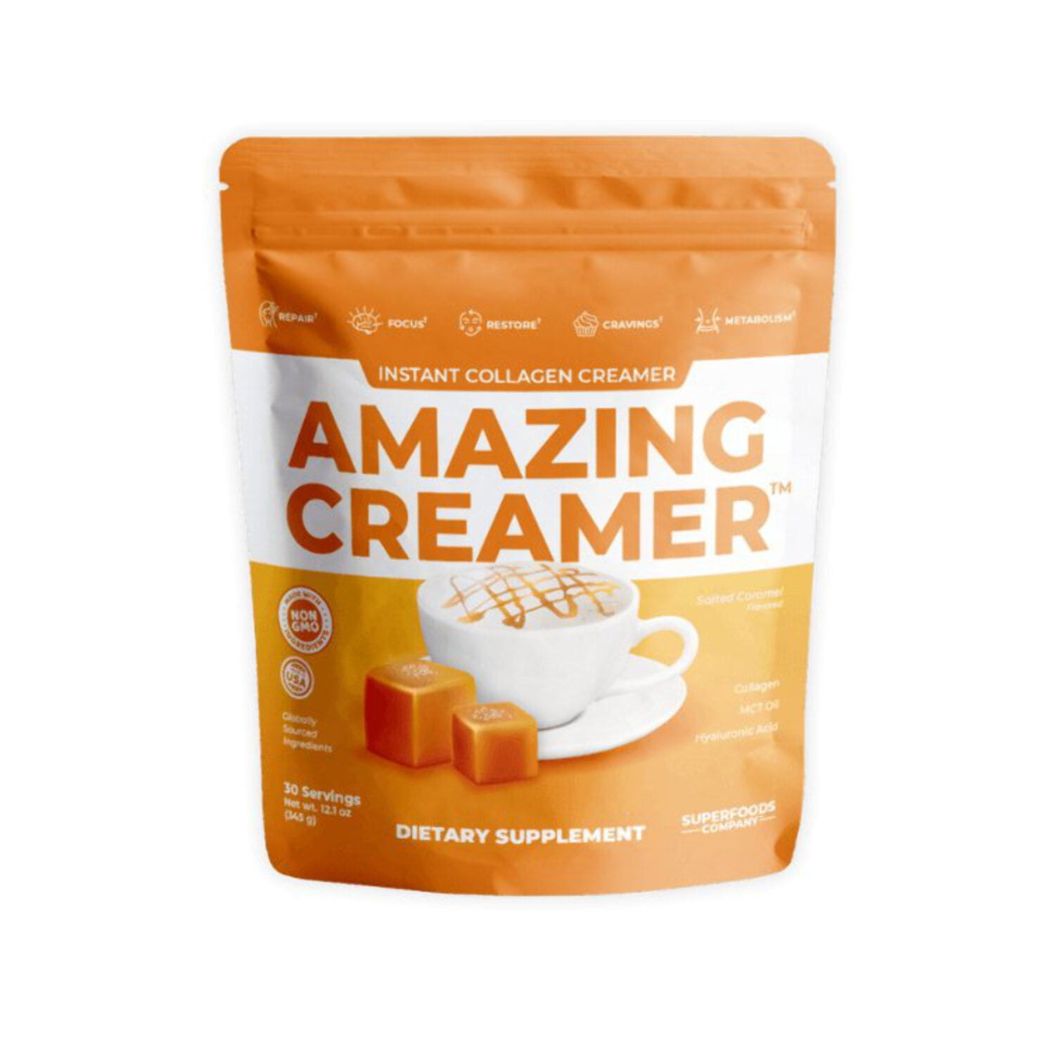 Superfoods Creamer with Collagen - Keto Creamer with Hyaluronic Acid ...