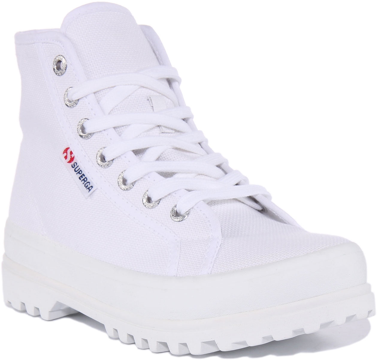 Superga 2341 Cotu Alpina Women's Hi Top Lace Up Canvas Boot In White ...