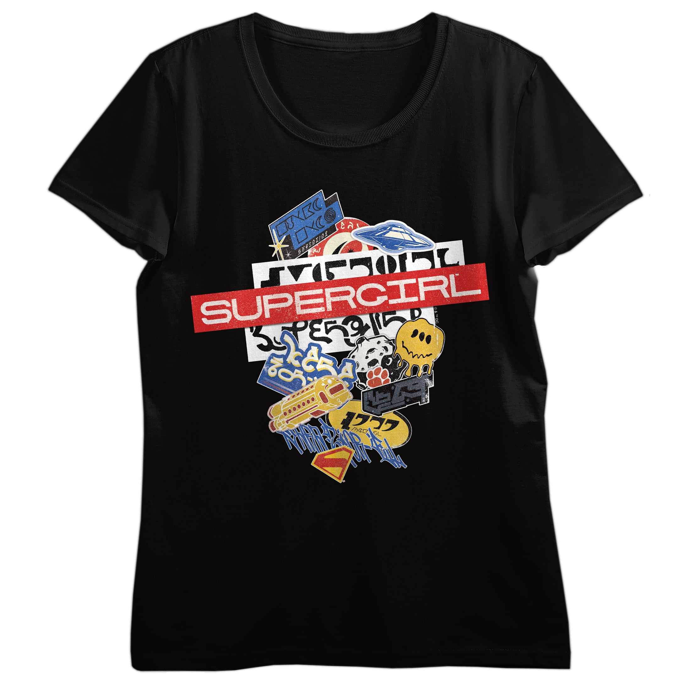 Supergirl Movie 2026 Signs Collage Graphic Juniors Womens Short Sleeve ...