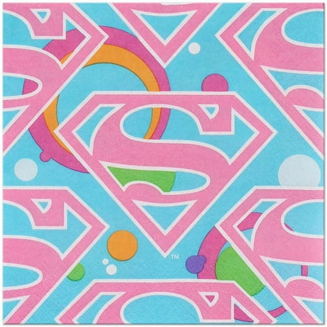 Supergirl Power Lunch Napkins (16ct) - Walmart.com