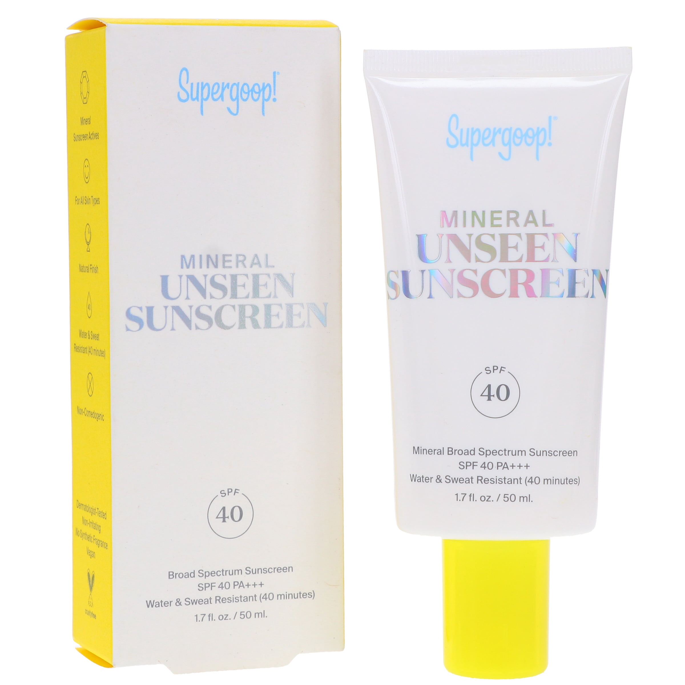 Supergoop! Mineral Unseen Sunscreen SPF 40 1.7 oz HSA/FSA Eligible ...