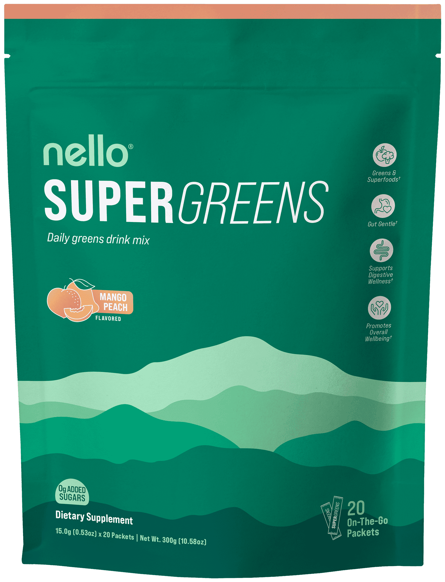 Supergreens Premium Superfood Greens Drink Mix w/Chlorella, Moringa ...
