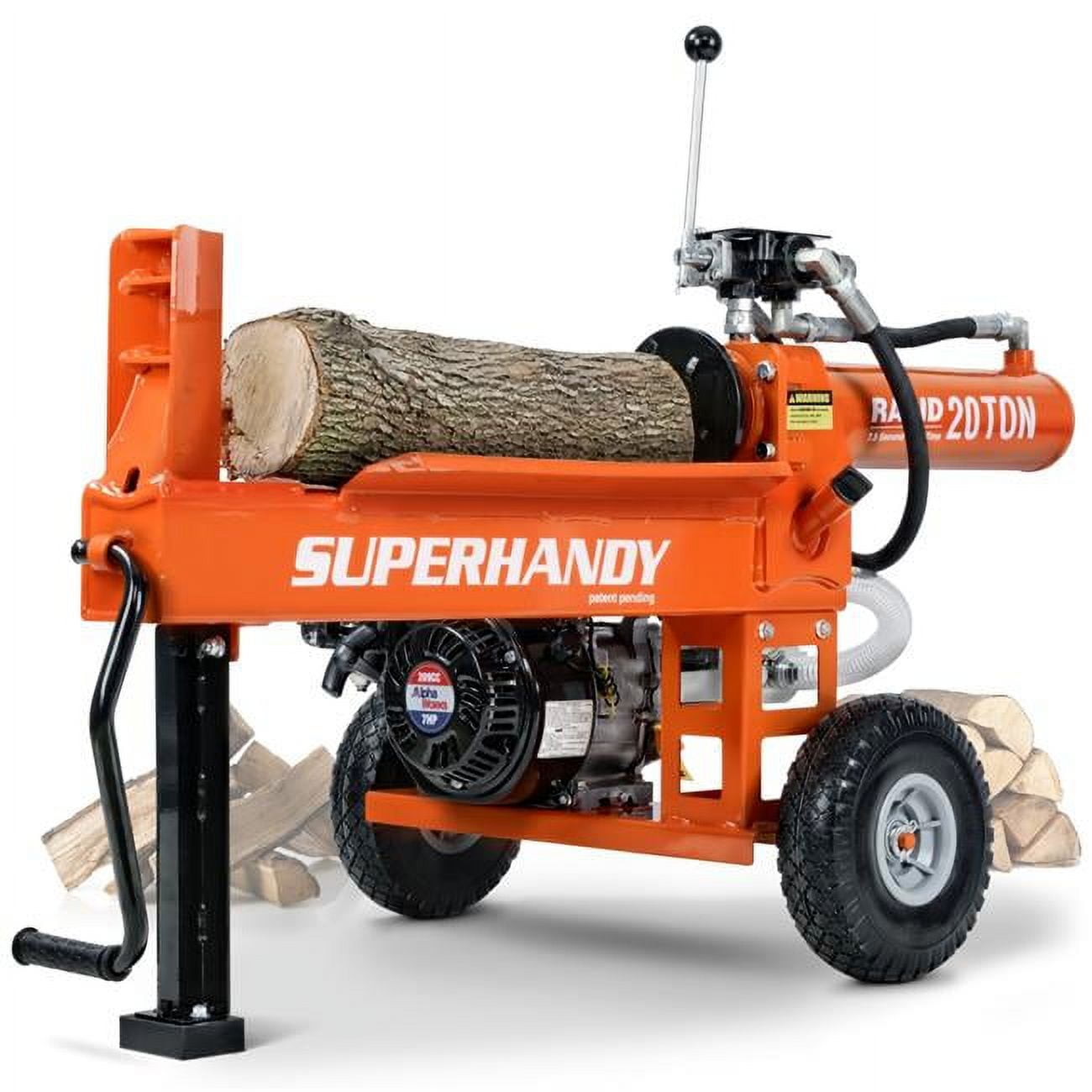 Superhandy TRI-GUO077 16 Tons Gas Powered Hydraulic Log Splitter ...