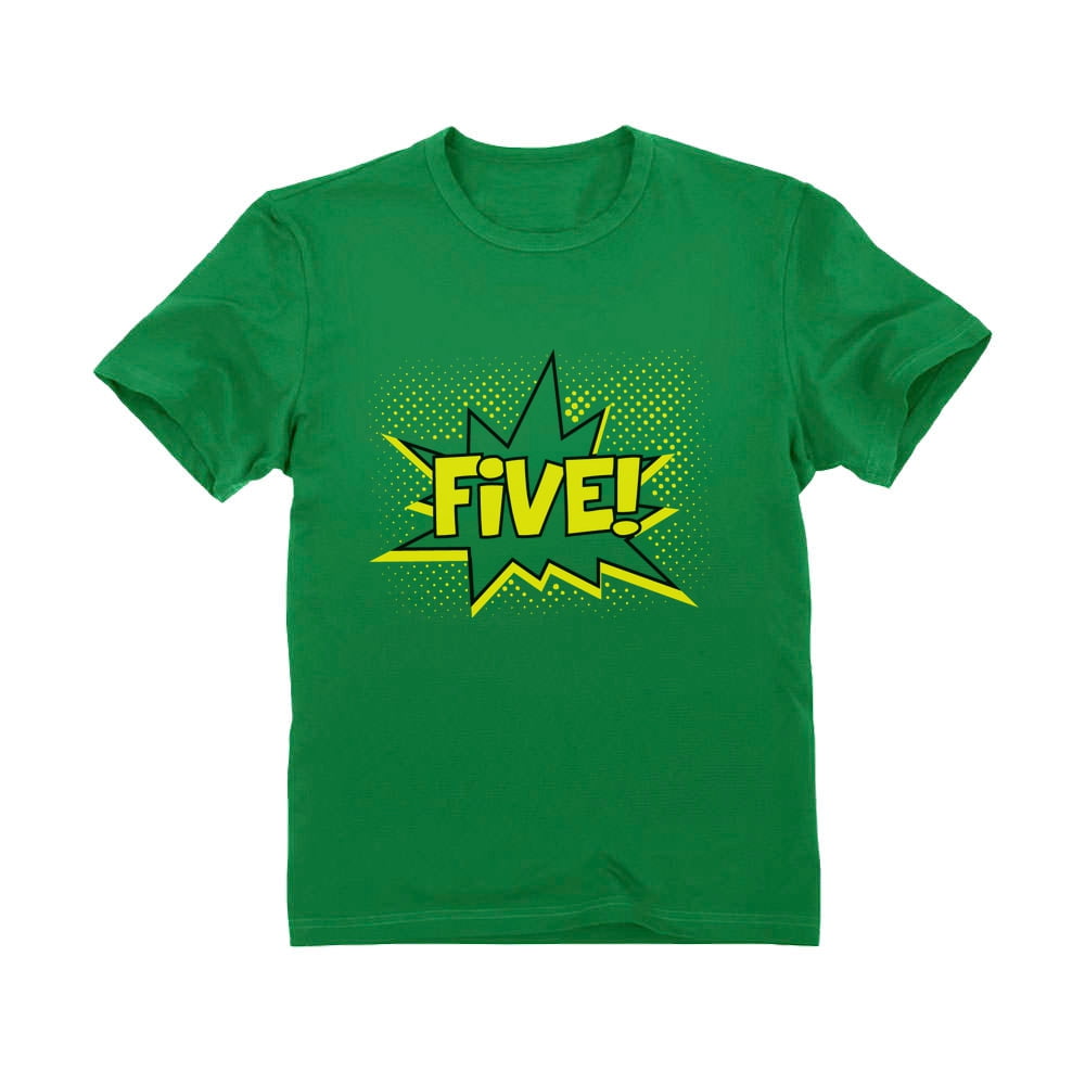 Superhero 5th Birthday Tstars T-shirt for Boys - Celebrate Five Years ...
