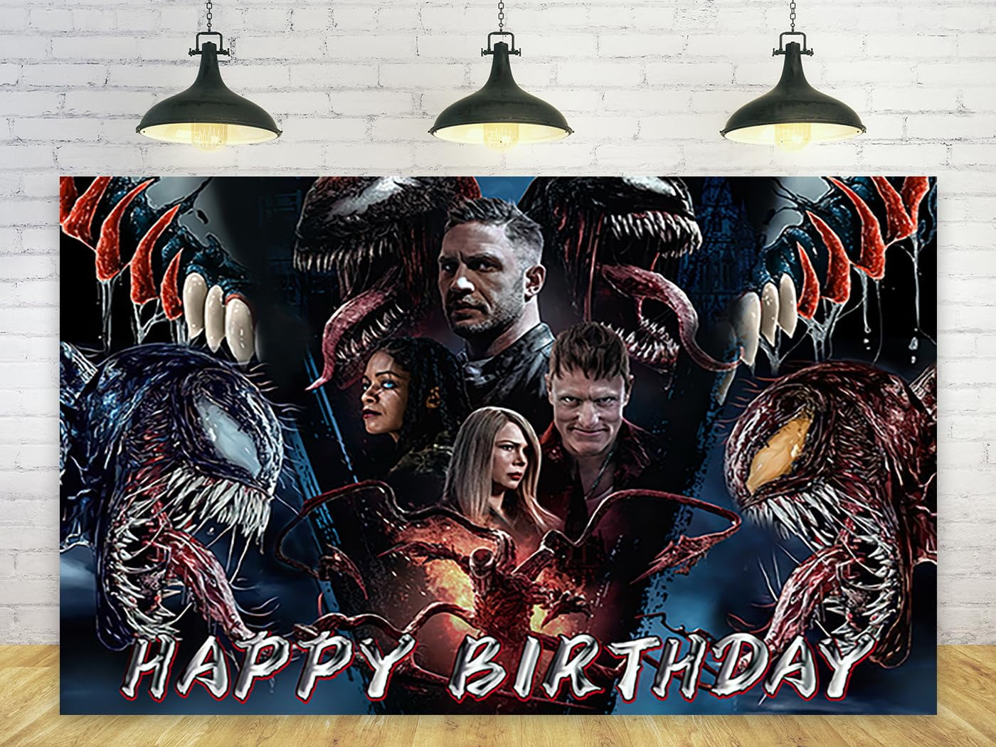 Superhero Backdrop for Birthday Party Decorations Venom Background for ...